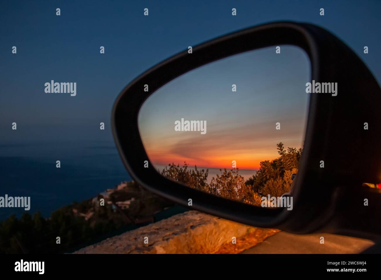 Sunset seen from side car hi-res stock photography and images - Alamy