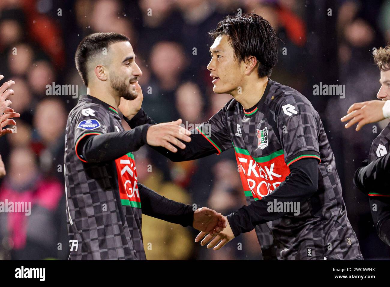 Rotterdam, Nederland. 14th Jan, 2024. ROTTERDAM, NEDERLAND - JANUARY 14: Koki Ogawa of NEC ...