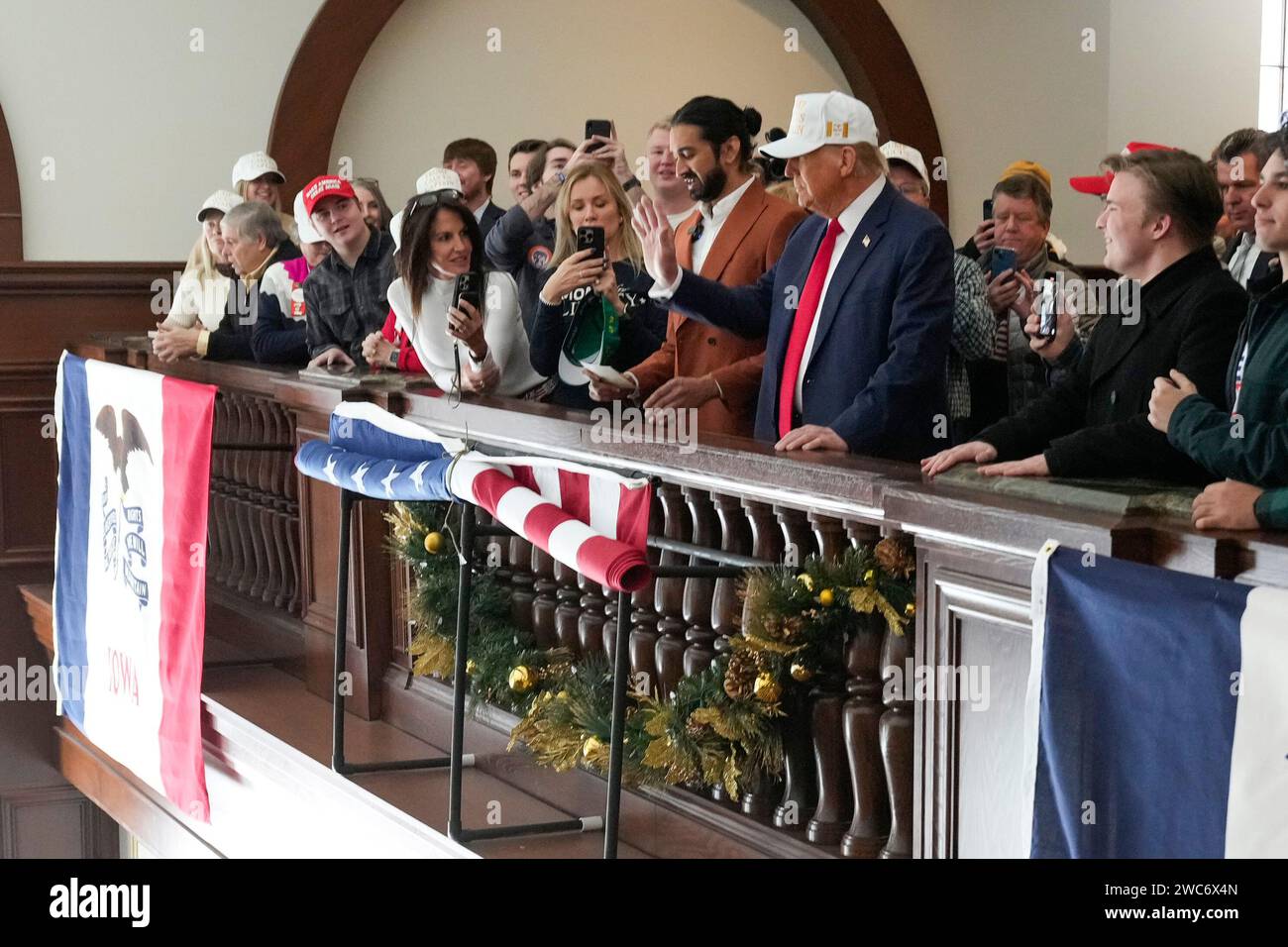 Republican presidential candidate former President Donald Trump stands ...