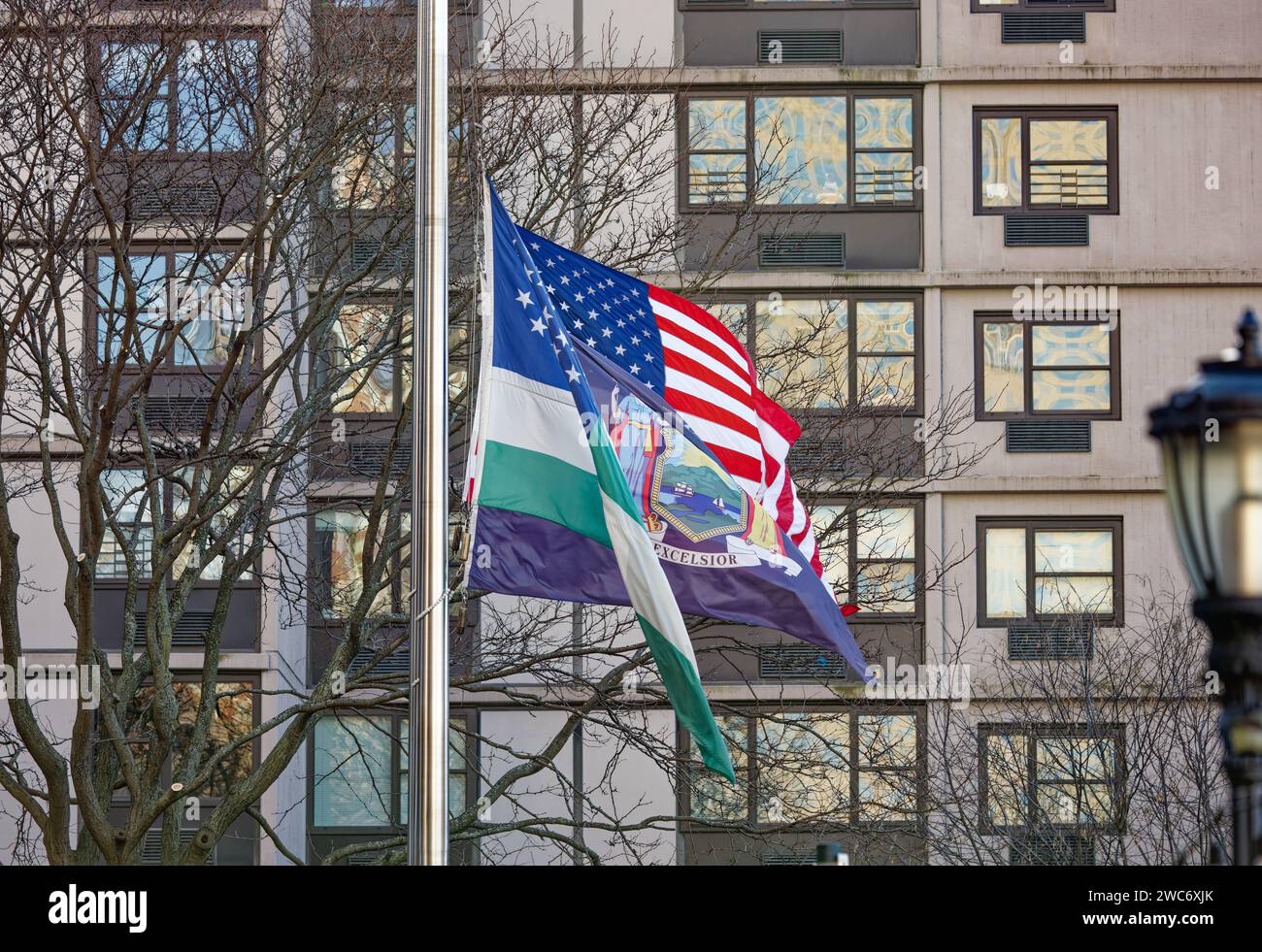 New york city police department flag hi-res stock photography and ...