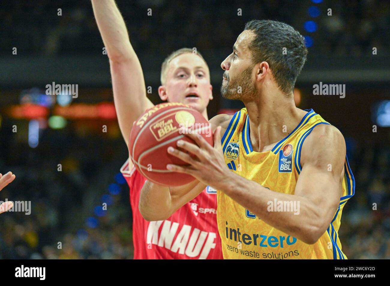 Berlin, Deutschland 14. Januar 2024: 1. BBL - 2023/2024 - Alba Berlin ...