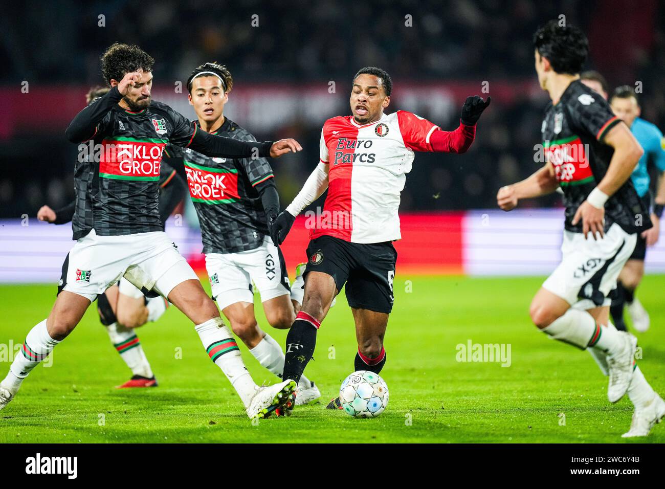 Rotterdam, The Netherlands. 14th Jan, 2024. Rotterdam - Philippe Sandler of NEC Nijmegen ...