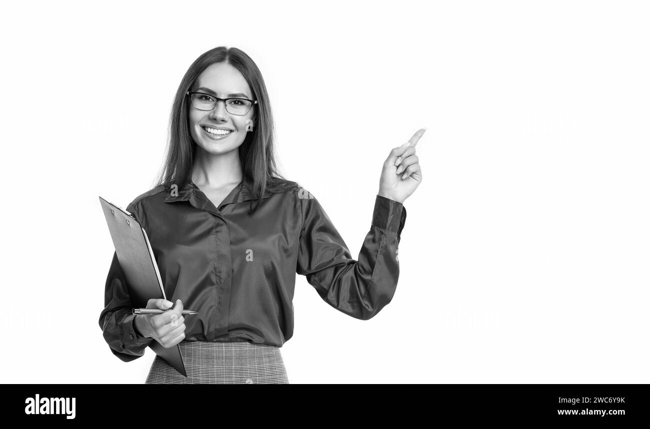 boss with contract point finger. business contract in hands of boss in ...
