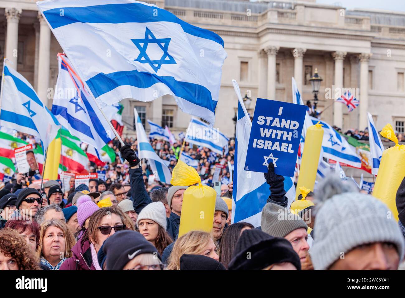 Trafalgar Square, London, UK. 14th January 2024. Thousands of people ...