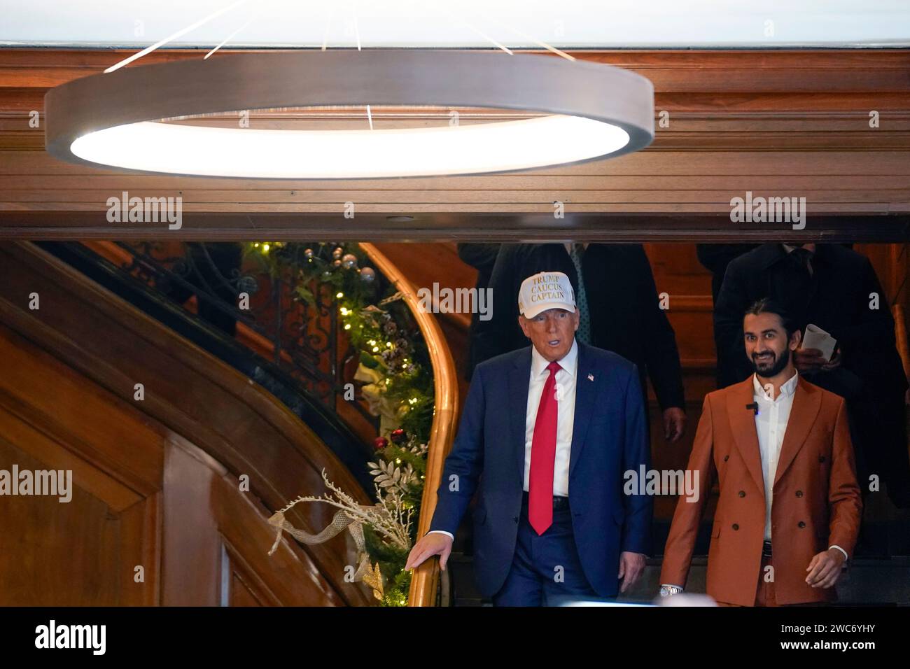 Republican presidential candidate former President Donald Trump walks ...