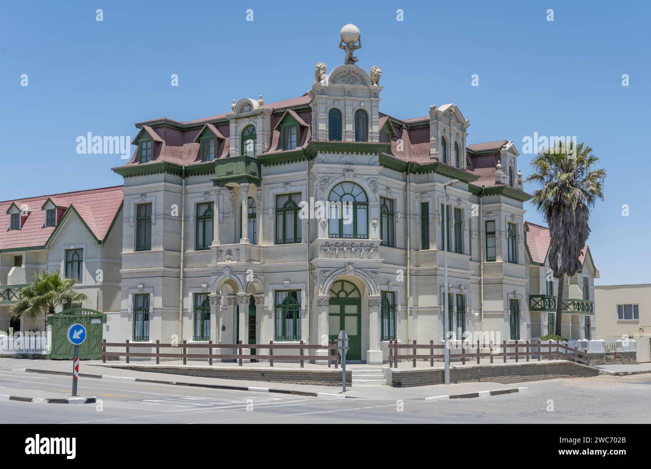 cityscape with decorated old building at historical town, shot in ...