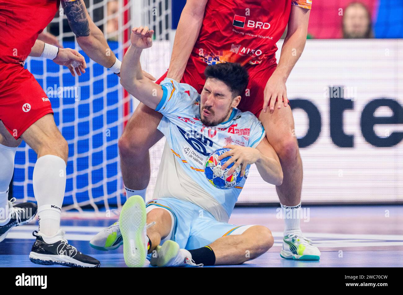 Alex Dujshebaev Dovichebaeva of, Spain. , . during the EHF European ...