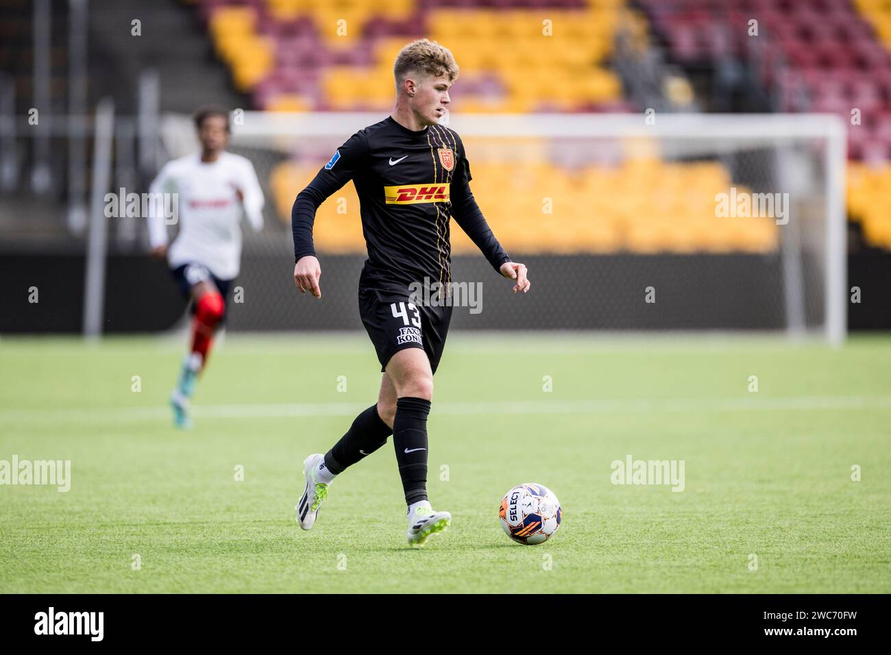 Farum, Denmark. 13th, January 2024. Sindre Walle Egeli (43) of FC ...
