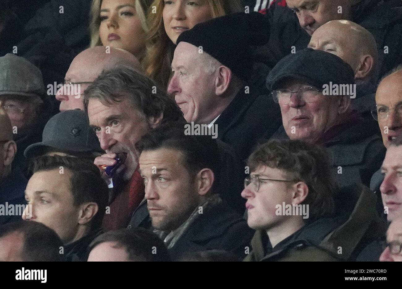 INEOS Sport CEO Sir Jim Ratcliffe speaks to Sir Alex Ferguson in the ...