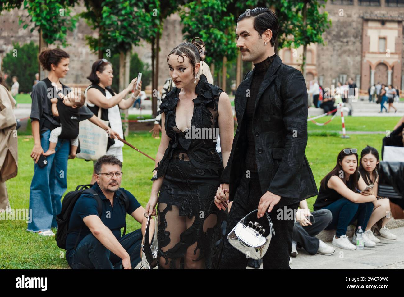 Nelson Tiberghien and Isabelle Chaput from Young Emperors outside ...