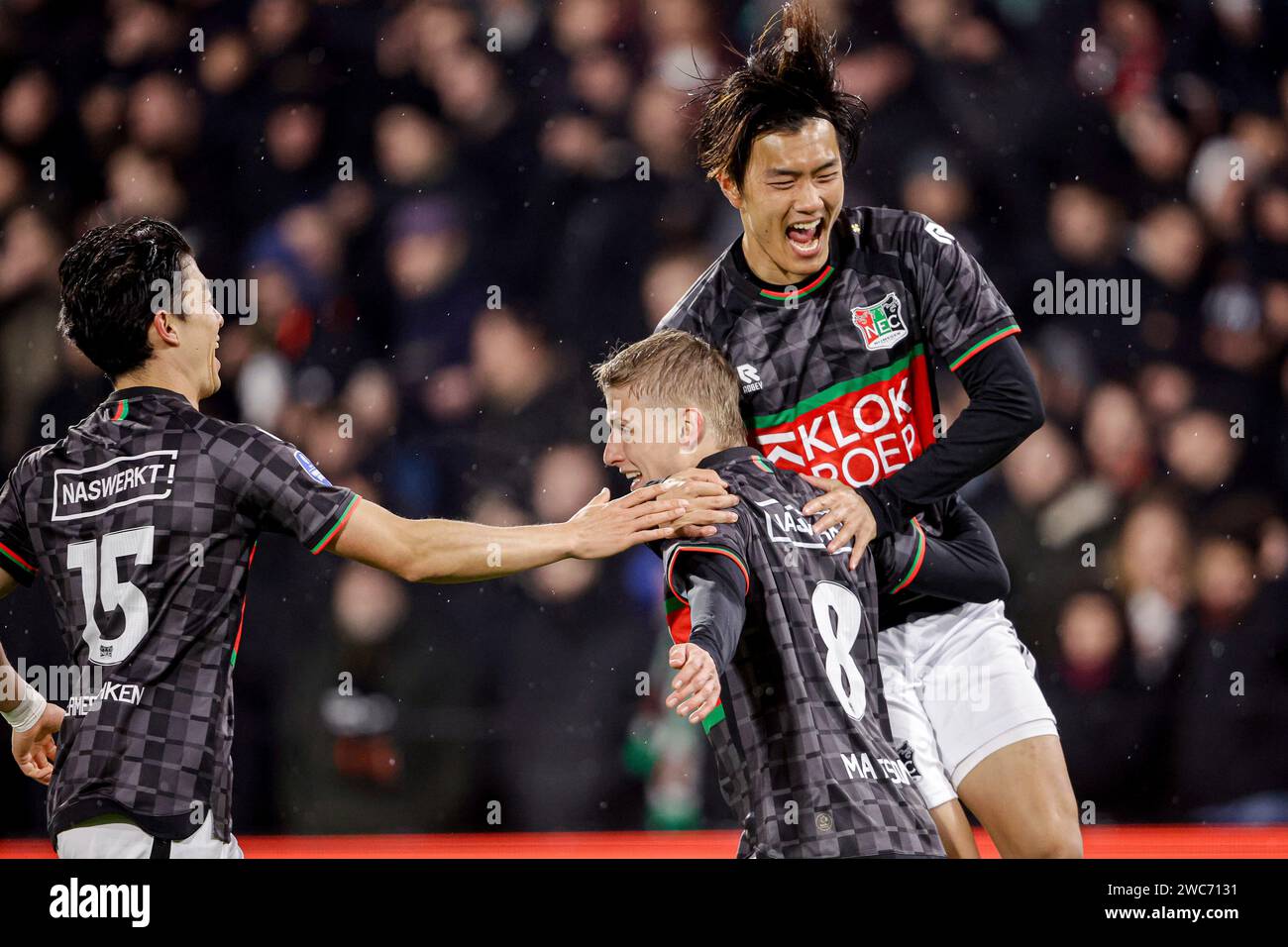 Rotterdam, Nederland. 14th Jan, 2024. ROTTERDAM, NEDERLAND - JANUARY 14: Magnus Mattsson of NEC ...