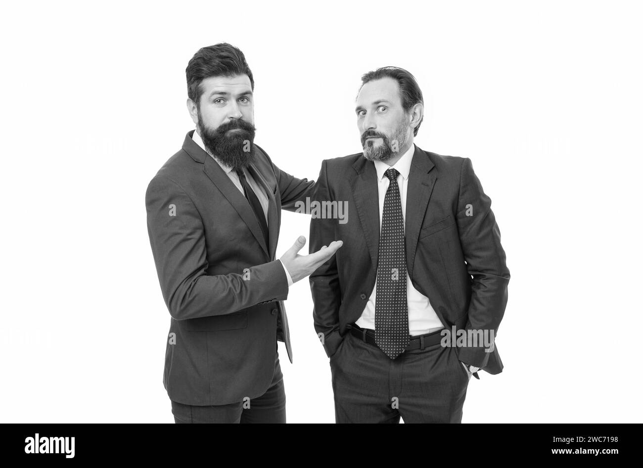 Meet our business partner. Men successful entrepreneurs white ...