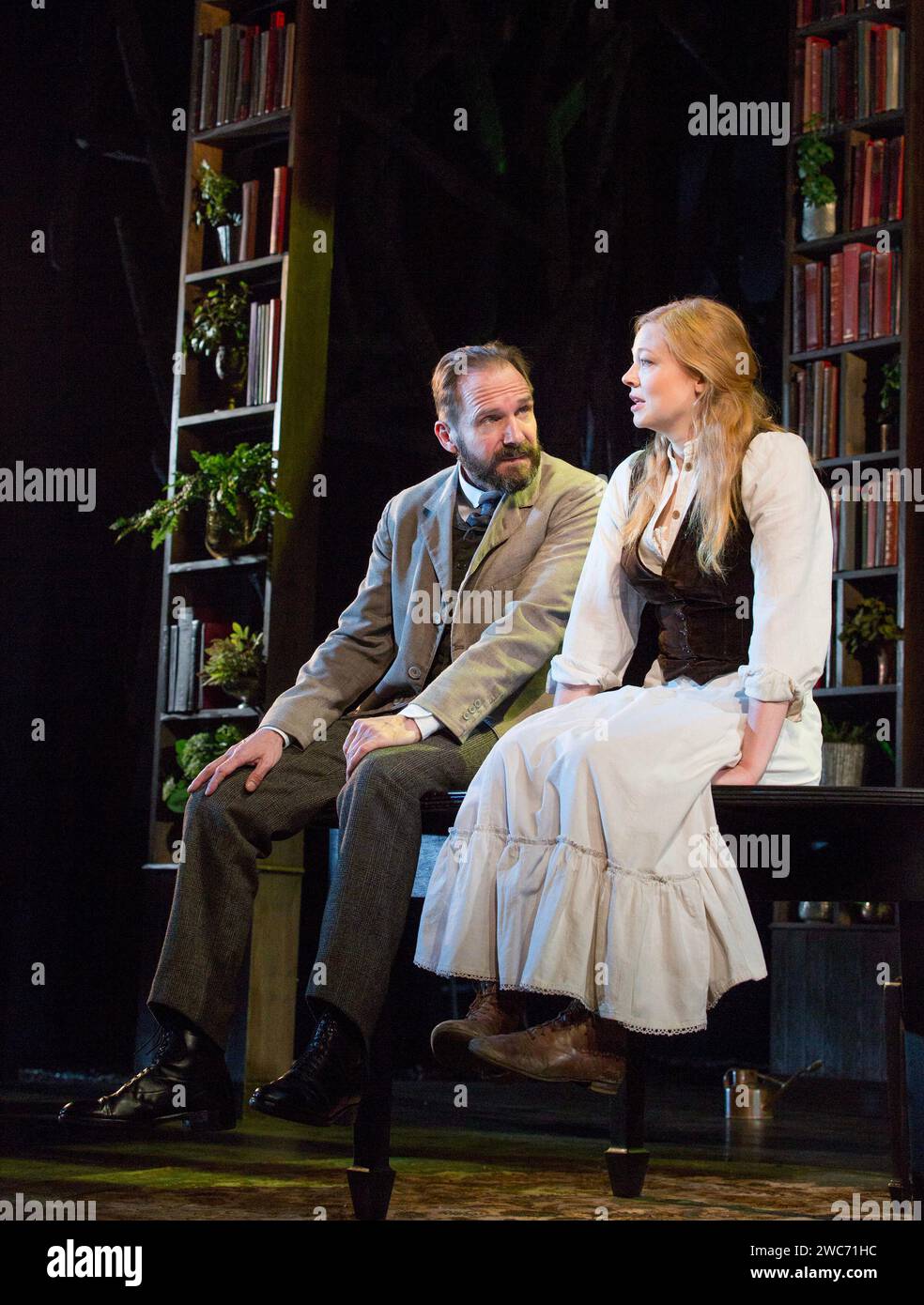 Ralph Fiennes (Halvard Solness), Sarah Snook (Hilde Wangel) in THE ...