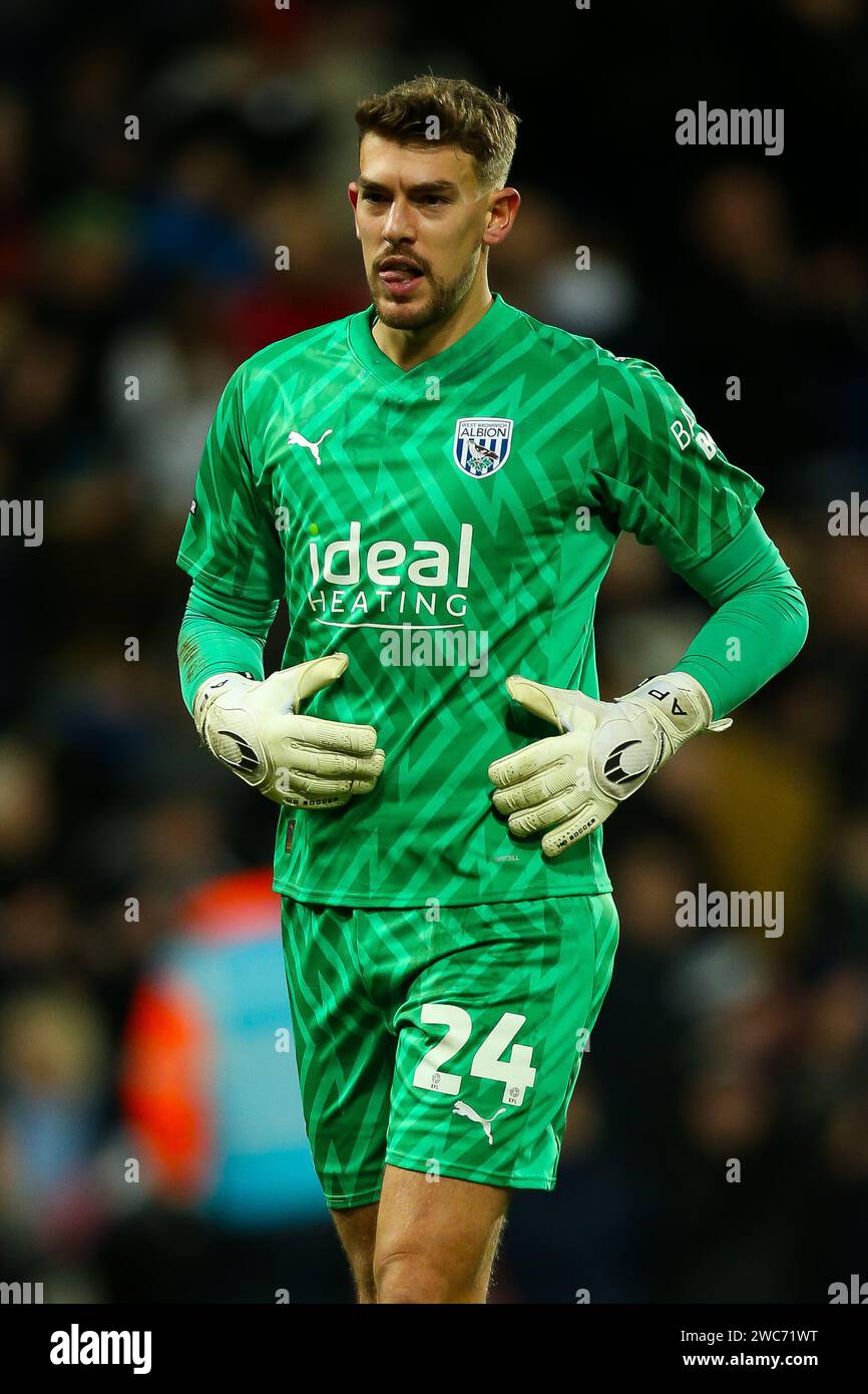 West Bromwich Albion goalkeeper Alex Palmer celebrates during the Sky ...
