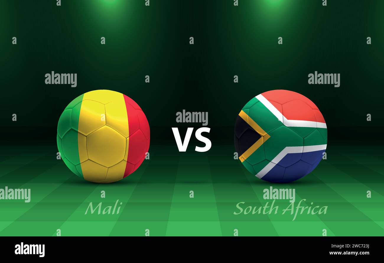 Mali vs South Africa football scoreboard broadcast template for soccer ...