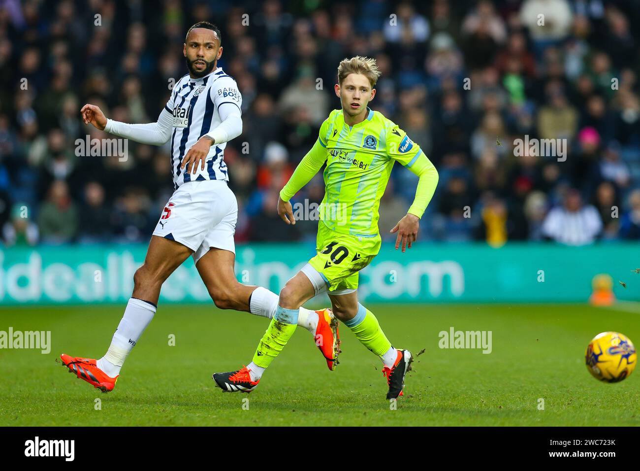 West Bromwich Albion's Kyle Bartley and Blackburn Rovers' Jake Garrett ...