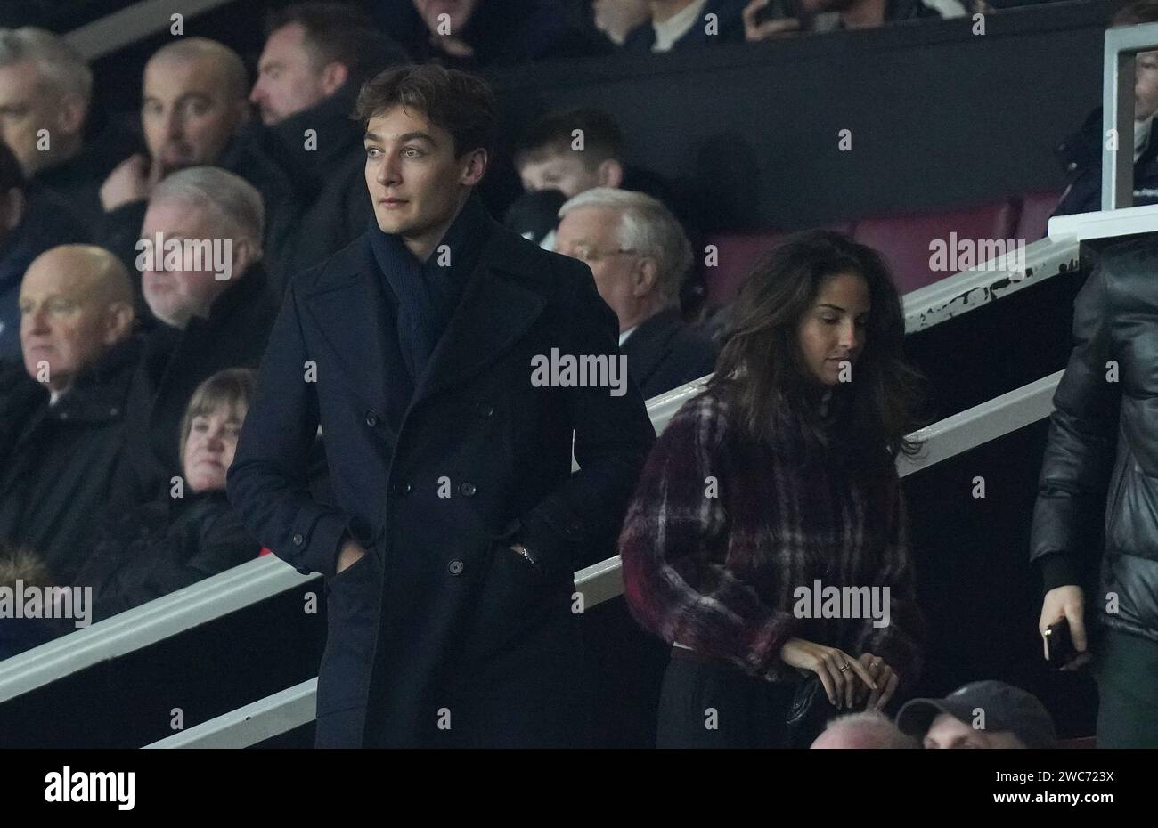 Mercedes F1 driver George Russell with girlfriend Carmen Montero Mundt ...