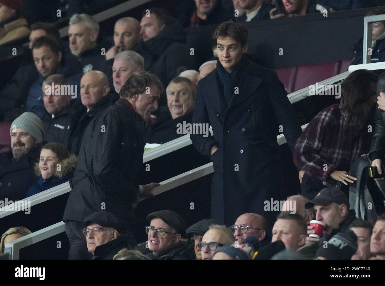 INEOS Sport CEO Sir Jim Ratcliffe (left) passes Mercedes F1 driver ...
