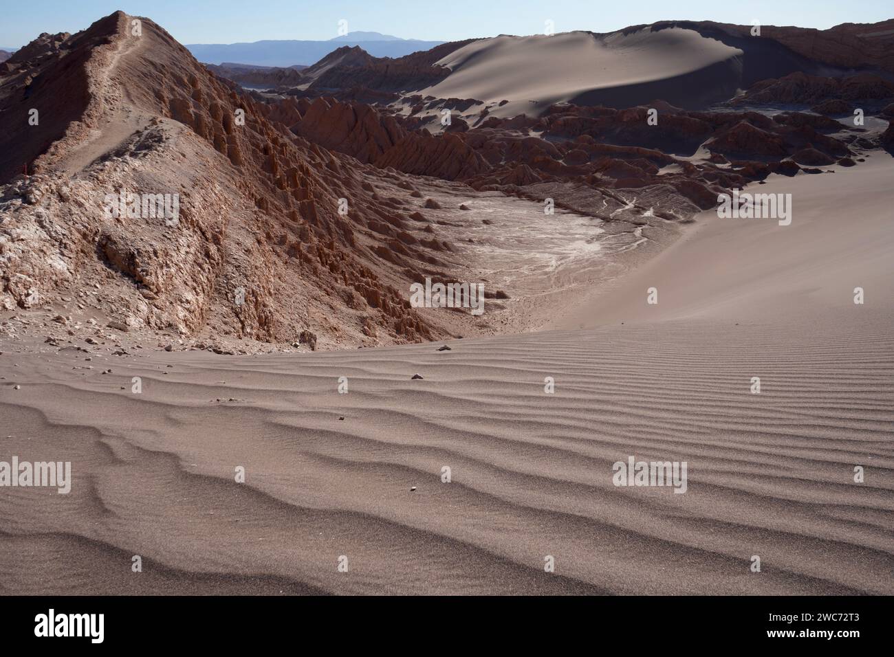 Amazing Sand Dunes and Mountains in The Valley of The Moon (Valle De La ...