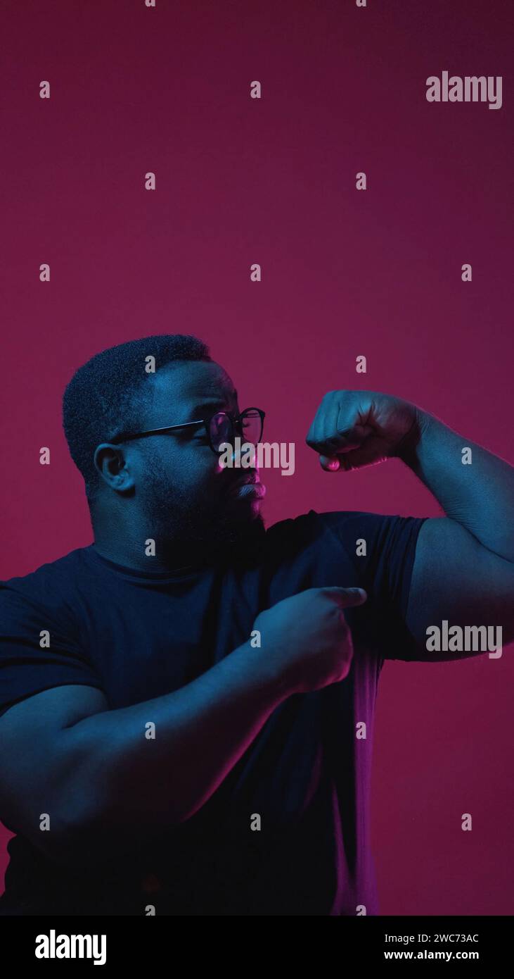 Showing power color light people confident man Stock Photo - Alamy