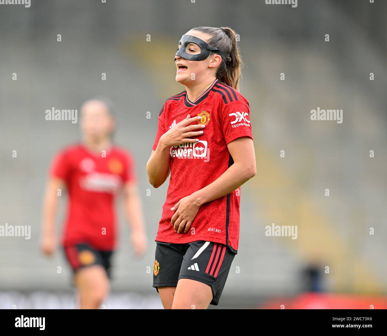 Leigh, UK. 14th Jan, 2024. Ella Toone of Manchester United Women ...