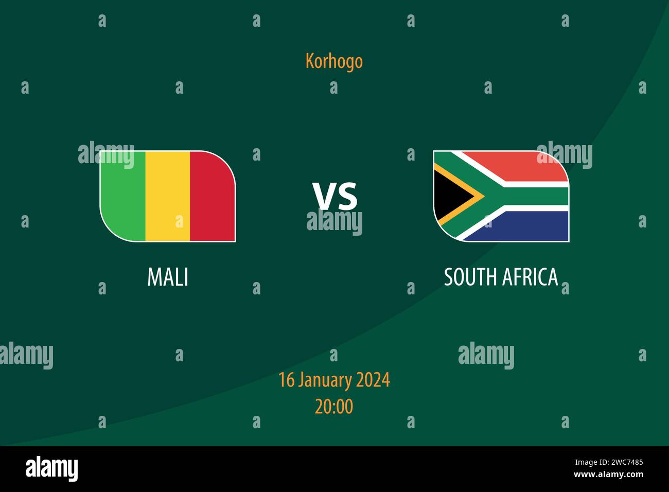 Mali vs South Africa football scoreboard broadcast template for soccer ...