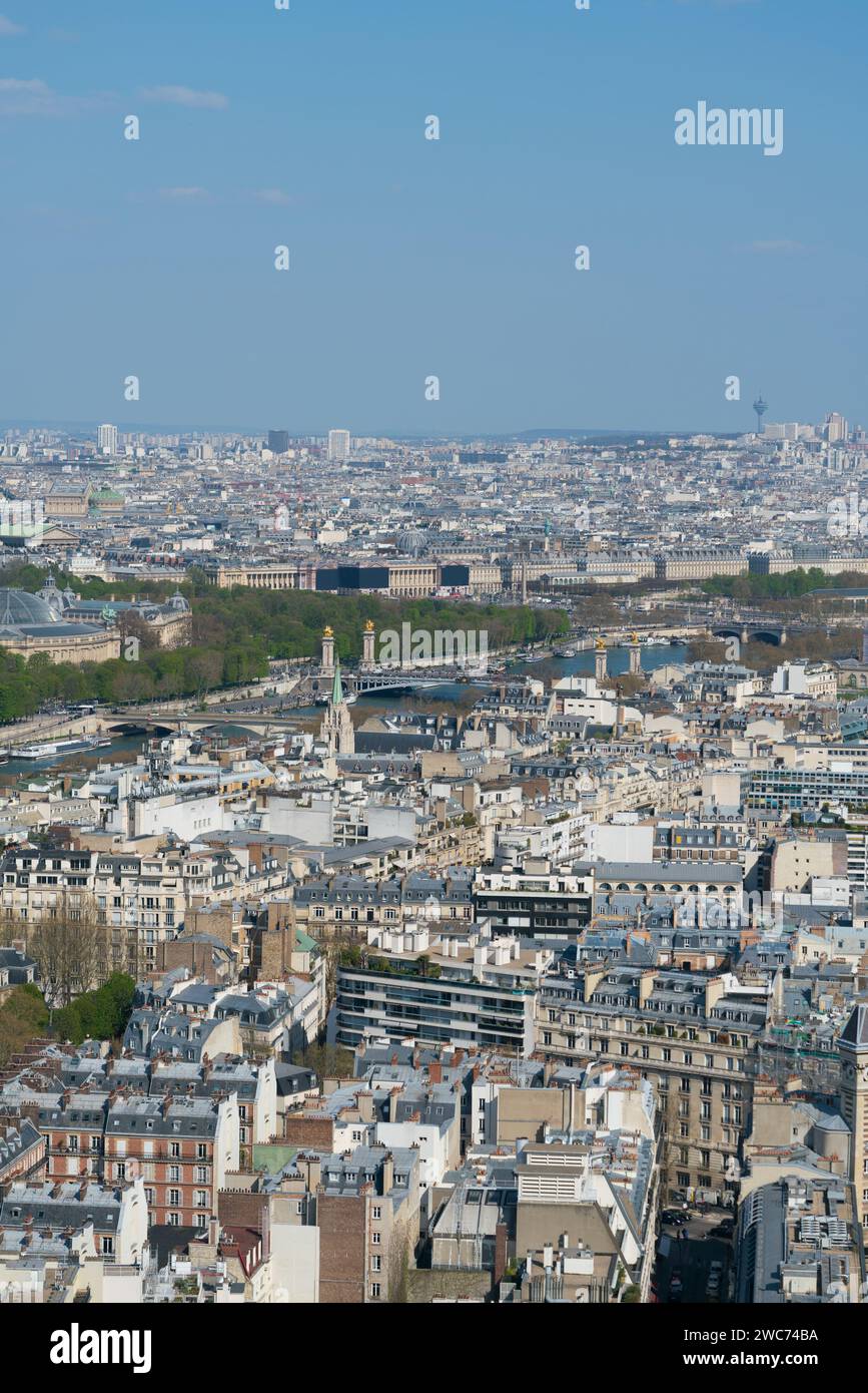 panoramic view of Paris from a height Stock Photo - Alamy