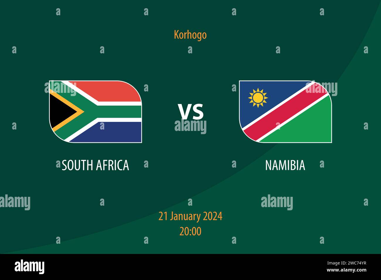 South Africa vs Namibia football scoreboard broadcast template for ...