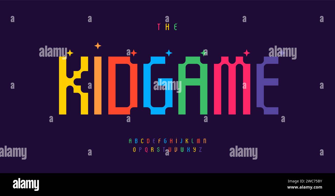 Colorful cube alphabet, vibrant playful letters, funny educational font ... Colorful cube alphabet, vibrant playful letters, funny educational font ...