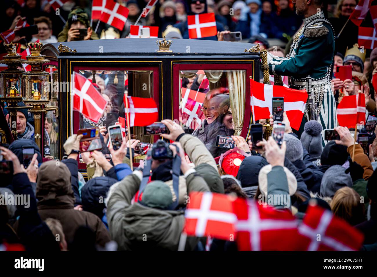 COPENHAGEN - Proclamation of King Frederik X and Queen Mary of Denmark ...