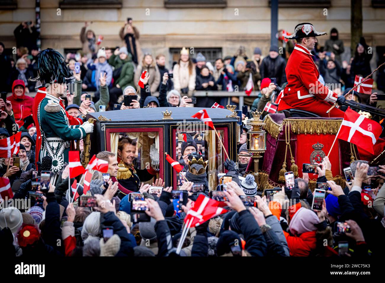 COPENHAGEN - Proclamation of King Frederik X and Queen Mary of Denmark ...