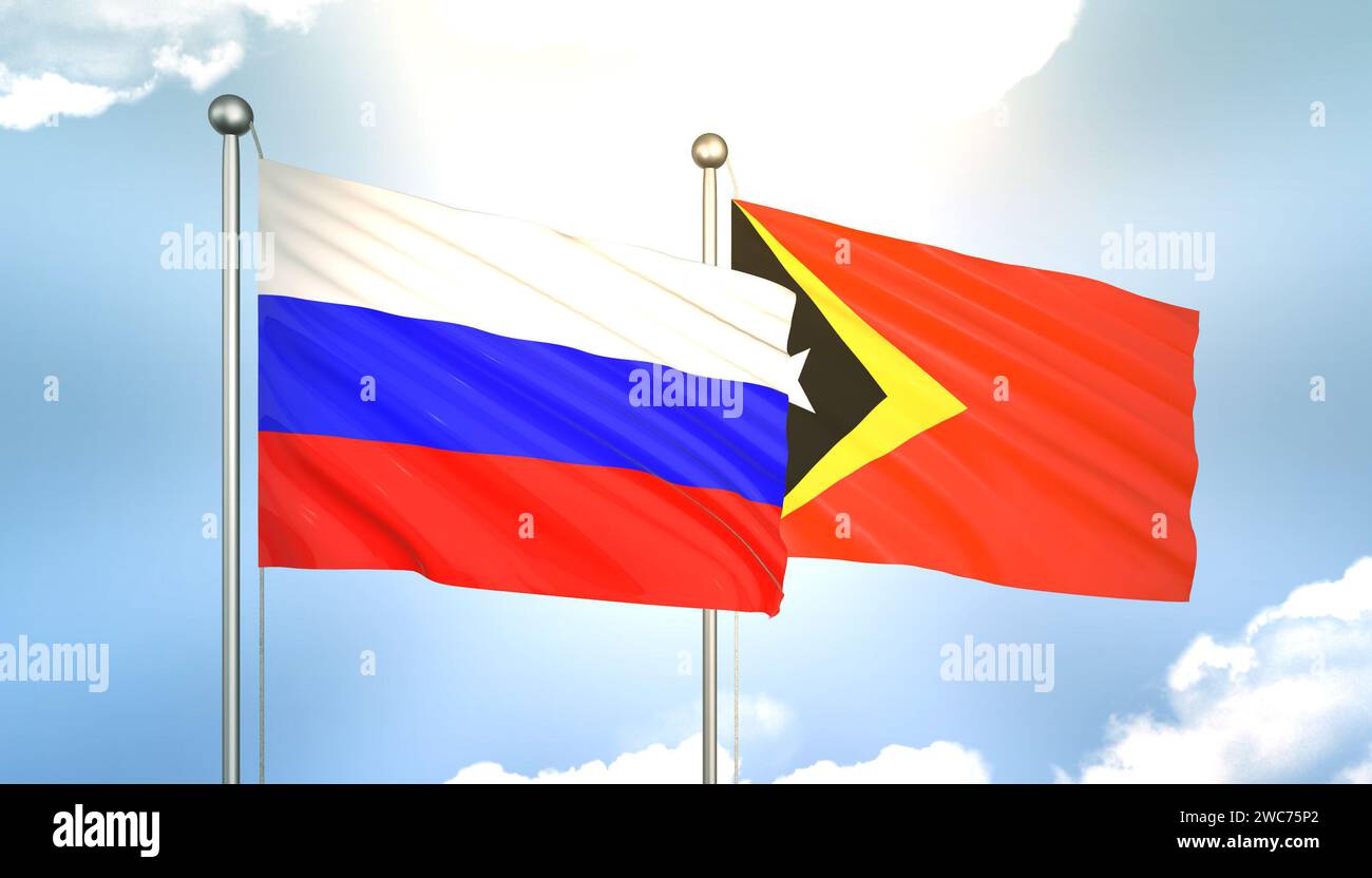 Russia east timor flag hi-res stock photography and images - Alamy
