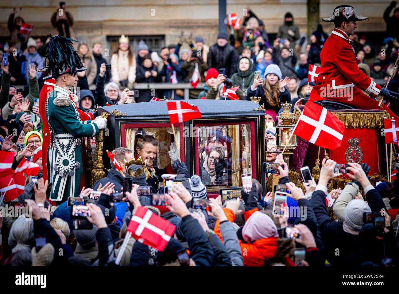 COPENHAGEN - Proclamation of King Frederik X and Queen Mary of Denmark ...