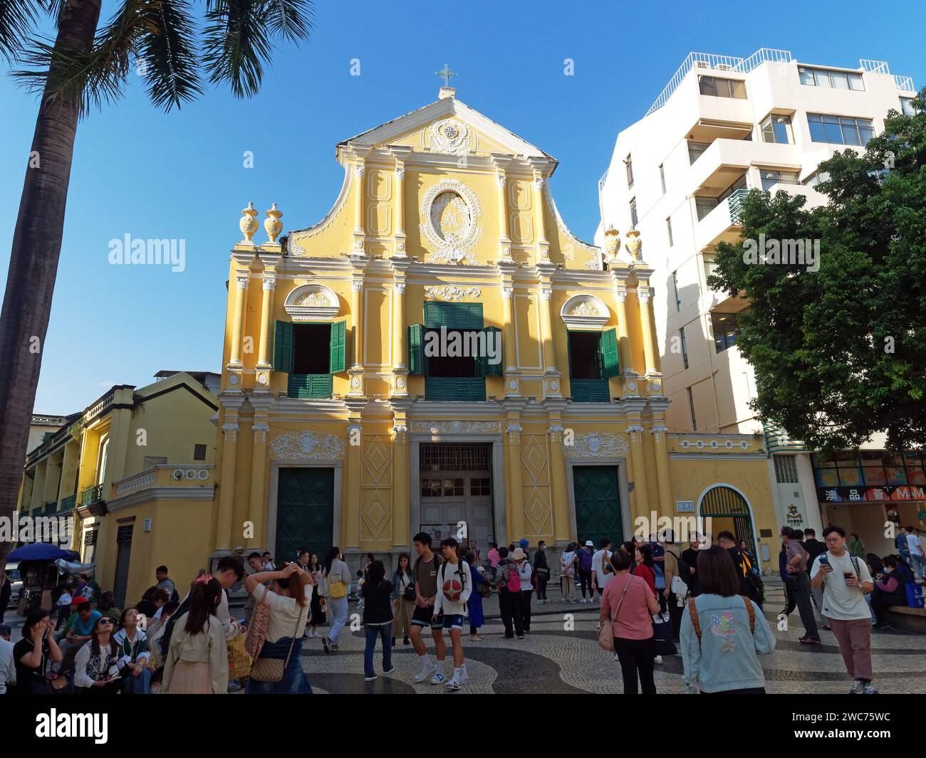View of St. Dominic's Church in Largo de São Domingos in Macau China ...