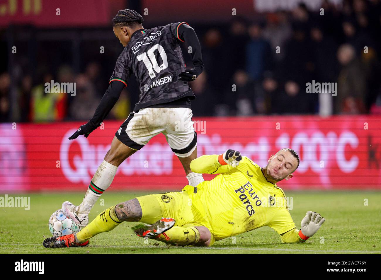 Rotterdam, Nederland. 14th Jan, 2024. ROTTERDAM, NEDERLAND - JANUARY 14: Sontje Hansen of NEC ...