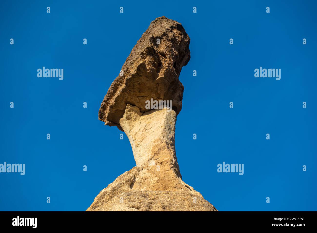 Mushroom shaped rock formation close-up, natural erosion, Zelve Open ...