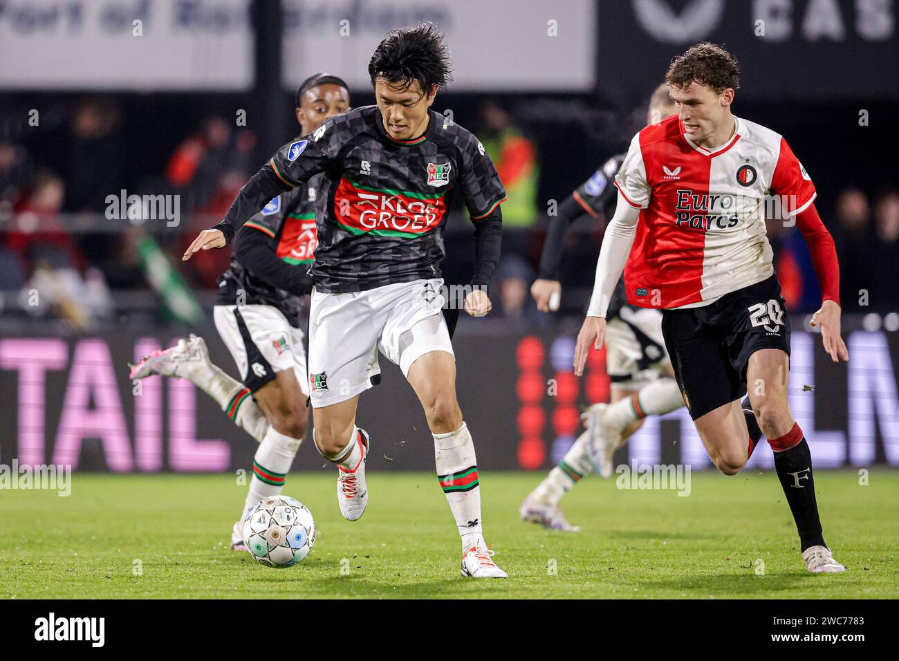 Rotterdam, Nederland. 14th Jan, 2024. ROTTERDAM, NEDERLAND - JANUARY 14: Koki Ogawa of NEC ...