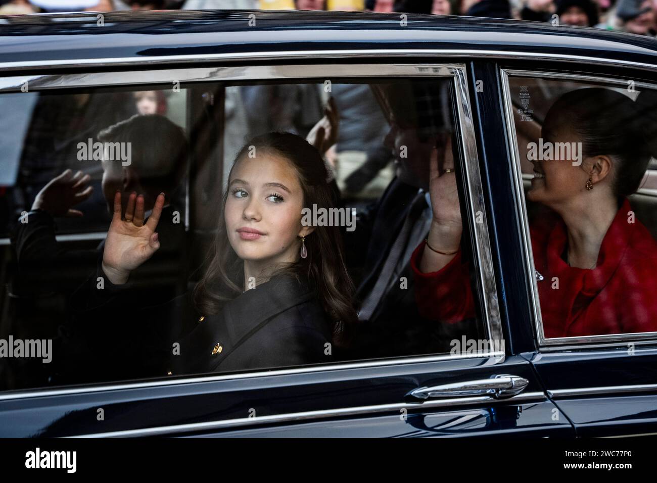 Copenhagen, Denmark. 14 January, 2024. Princess Josephine and Princess ...