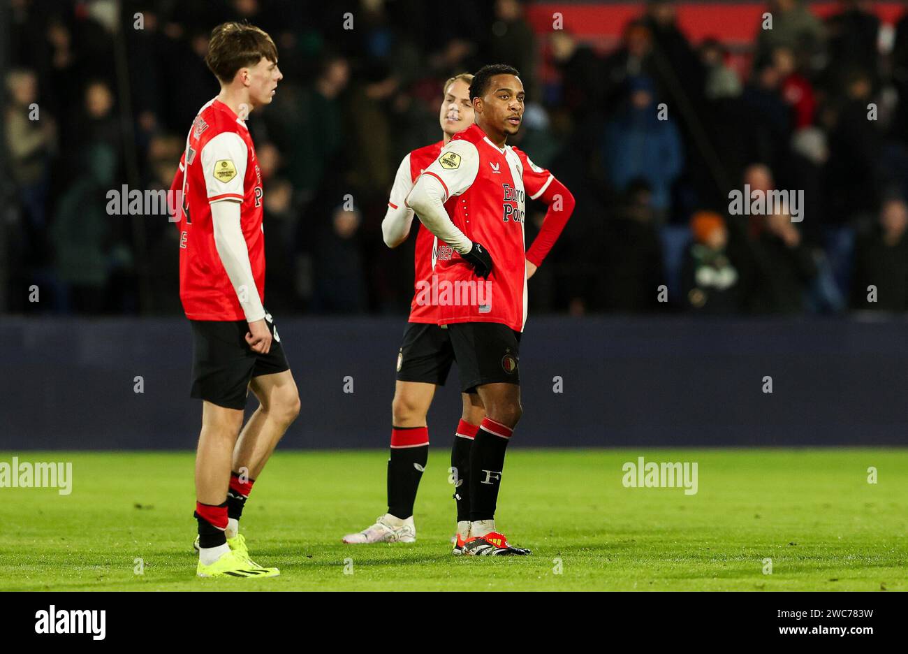 Rotterdam, Nederland. 14th Jan, 2024. ROTTERDAM, NEDERLAND - JANUARY 14: Leo Sauer of Feyenoord ...