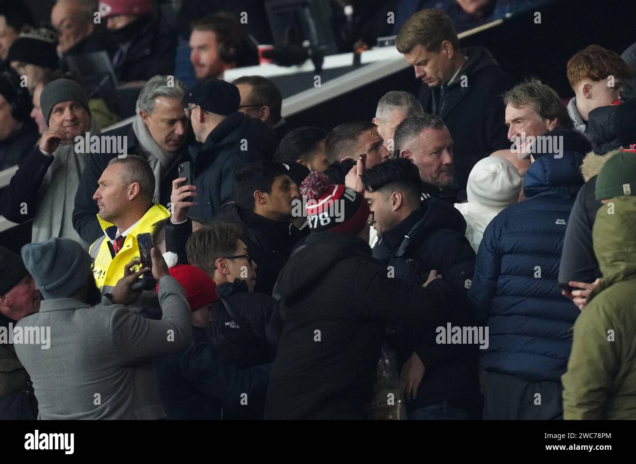 INEOS Sport CEO Sir Jim Ratcliffe (right) poses for photographs with ...