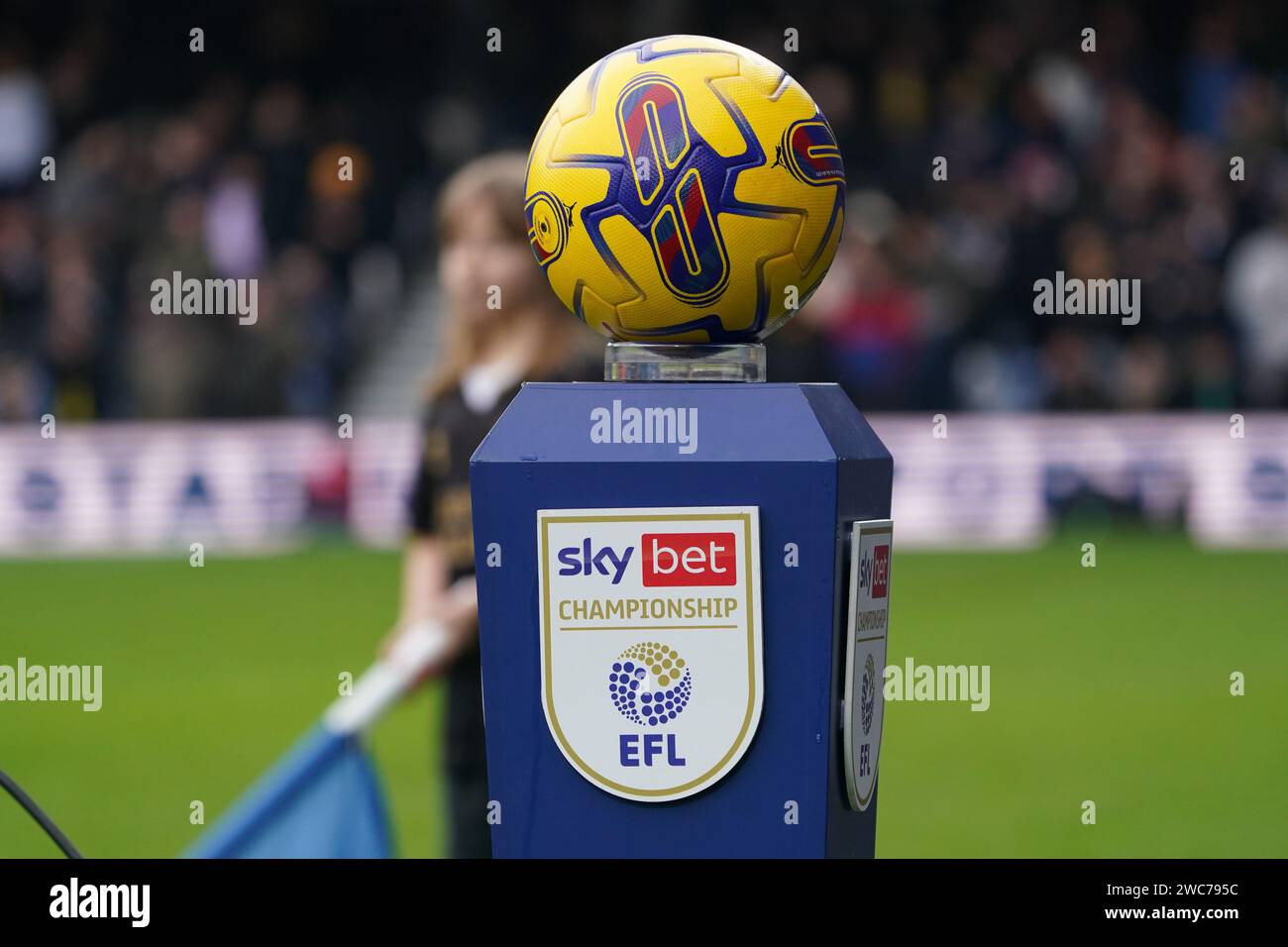 LONDON, ENGLAND - JANUARY 14: The Match ball Prior to the Sky Bet ...