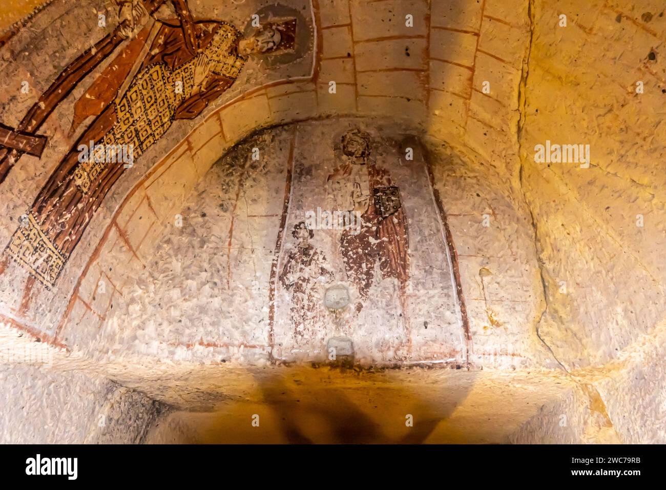 Badly preserved icons frescoes Snake Church Yılanlı Kilise Church ...