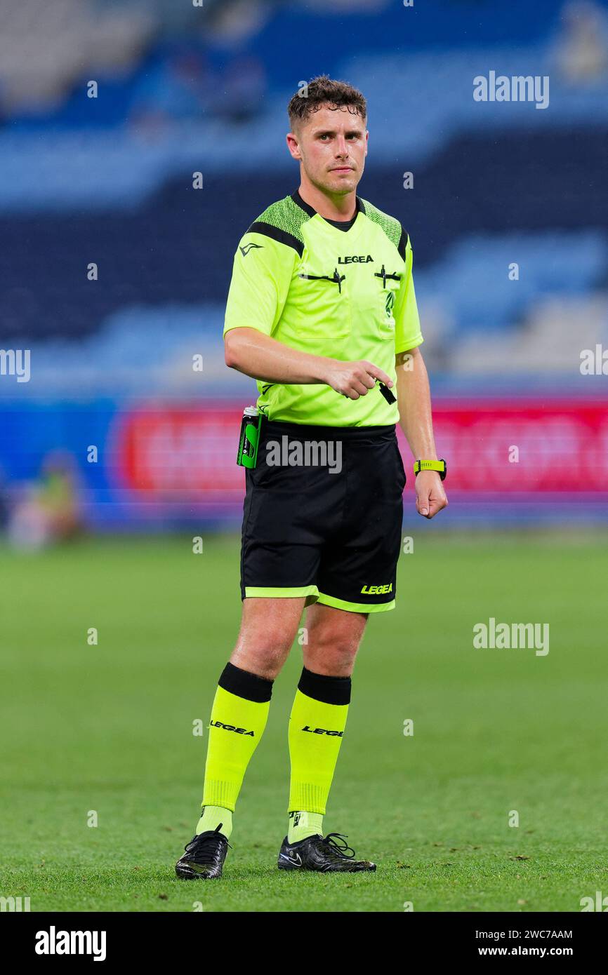 Sydney, Australia. 14th Jan, 2024. Match referee, Jack Morgan looks on ...