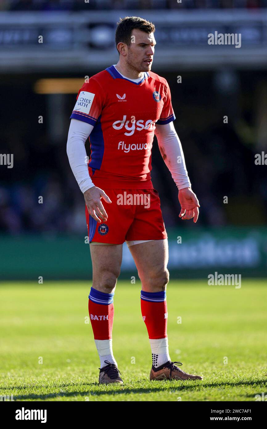 Bath, England. 14th January, 2024. Bath's Ben Spencer during the the ...