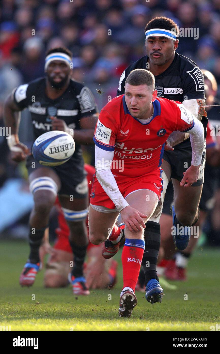 Bath, England. 14th January, 2024. Bath's Finn Russell during the ...
