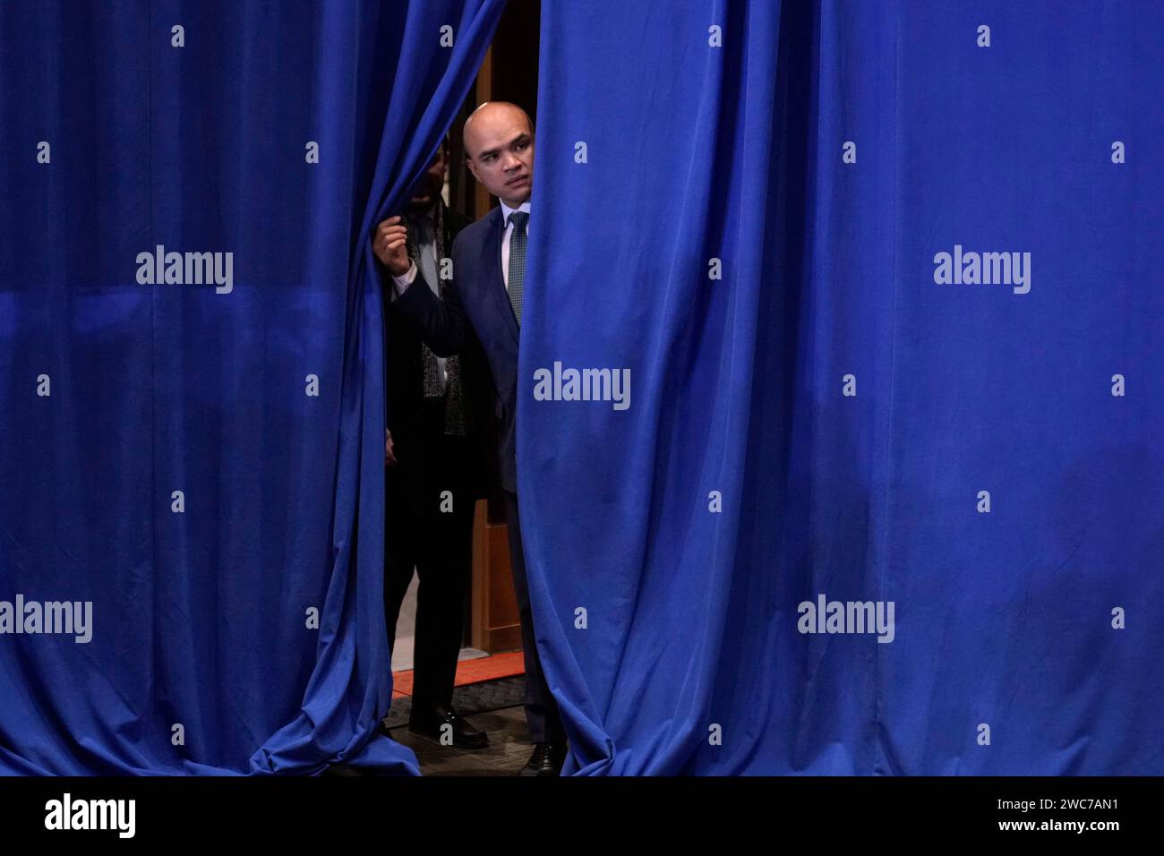 Valet Walt Nauta looks out before Republican presidential candidate ...
