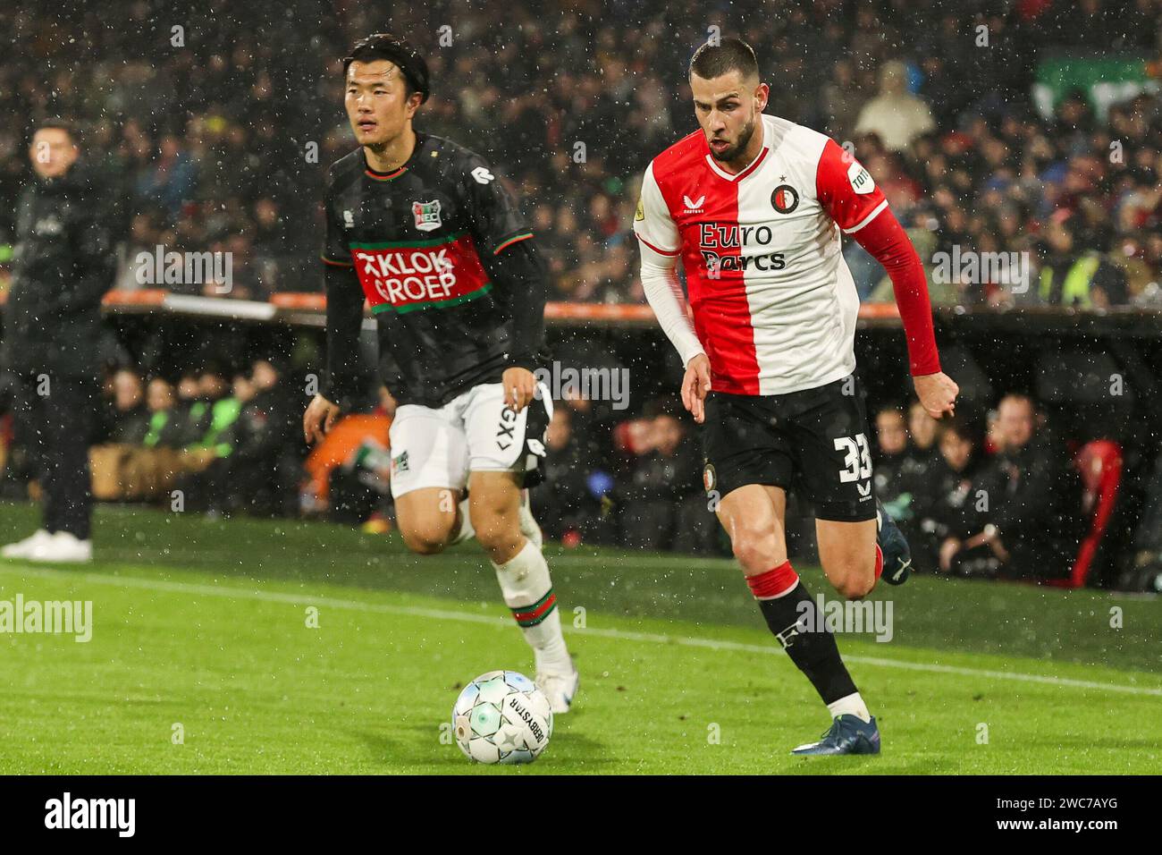 Rotterdam, Nederland. 14th Jan, 2024. ROTTERDAM, NEDERLAND - JANUARY 14: David Hancko of ...