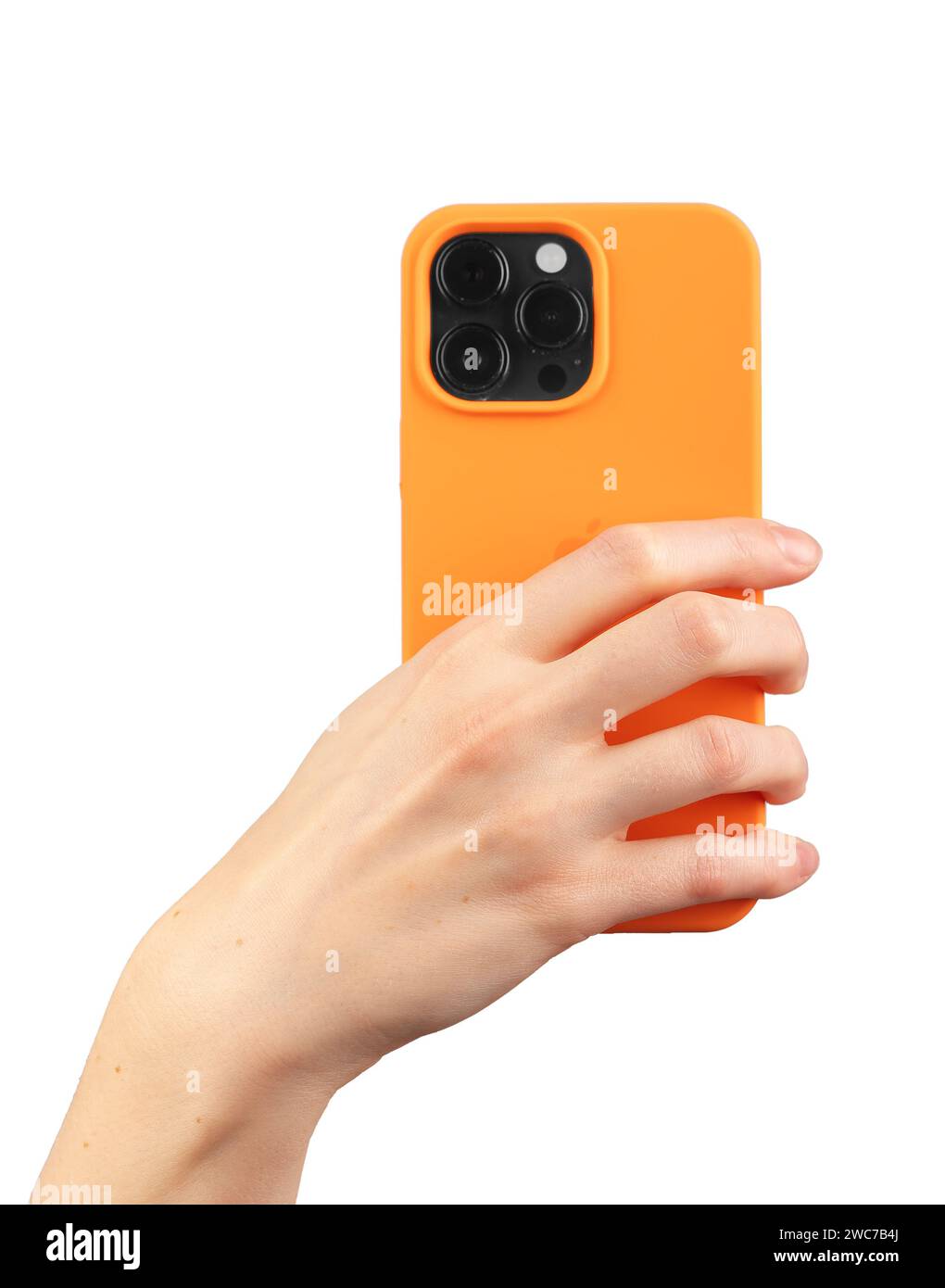 Berlin Germany December 21 2023 Hand holding iphone 14 pro, back ...