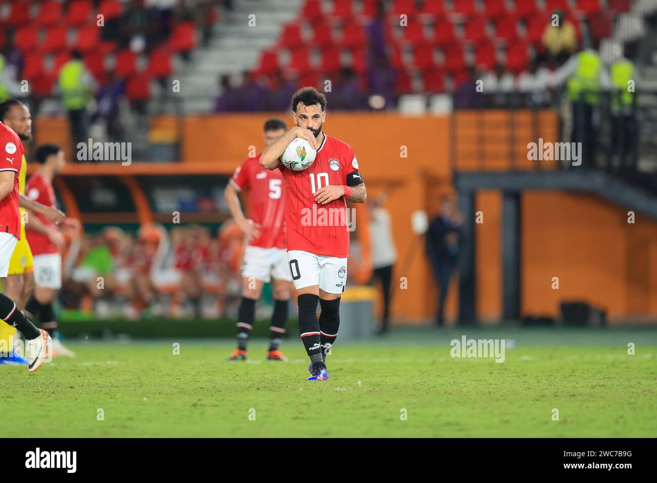 Abidjan, Nigeria. 14 Jan 2024. Egypt vs Mozambique. African Cup of ...