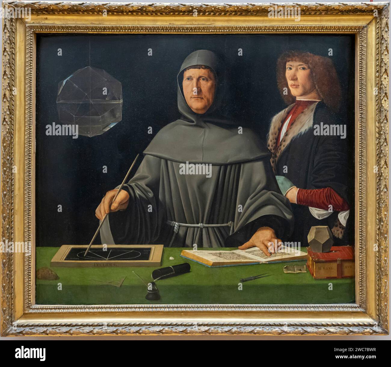 Paris, France - 01 06 2024: Louvre Museum. Portrait of Luca Pacioliwith ...